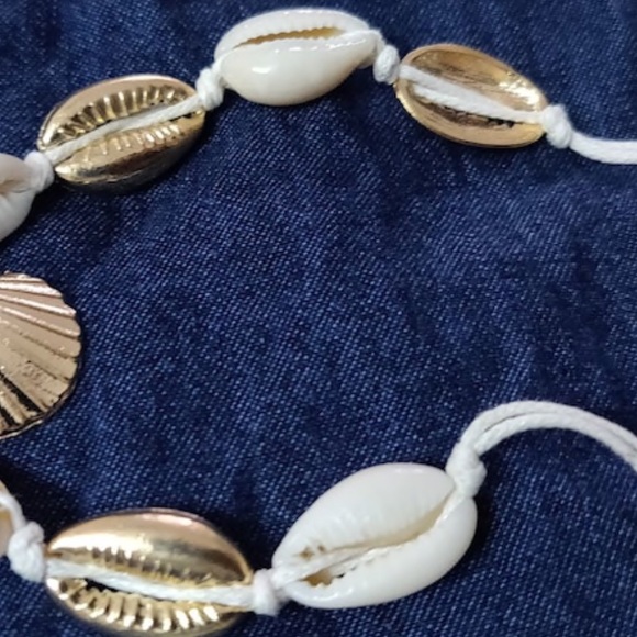 Jewelry | Gold And Beige Cowrie Shell Anklet | Poshmark